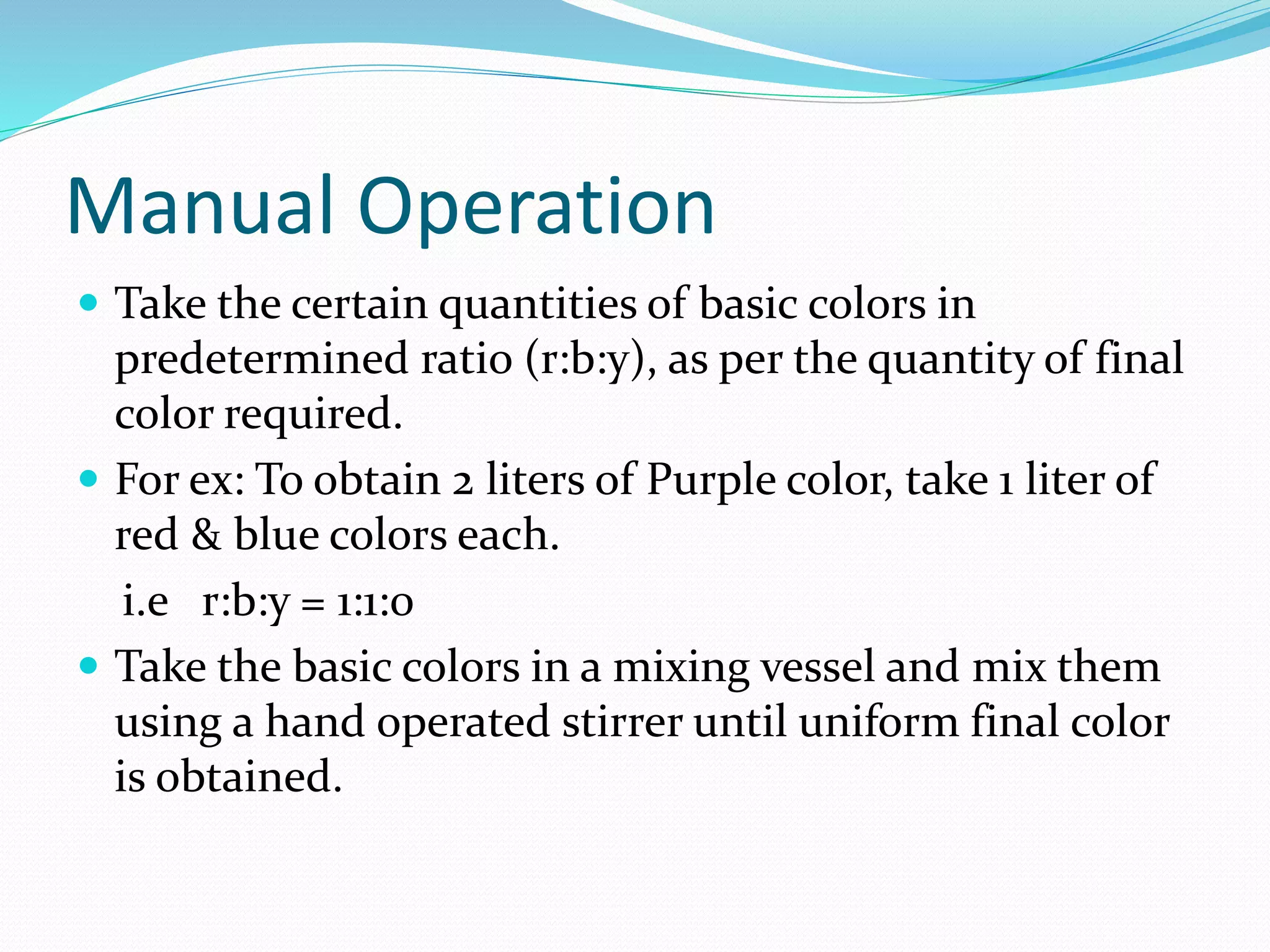 PLC Based Paint Mixing Machine | PPTX