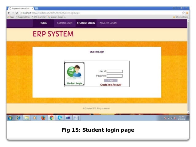 The ERP System - for an Institution