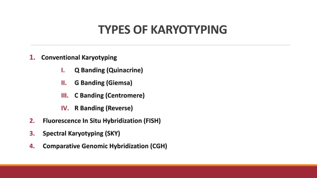Genetic disorders & its detection using Karyotyping | PPTX