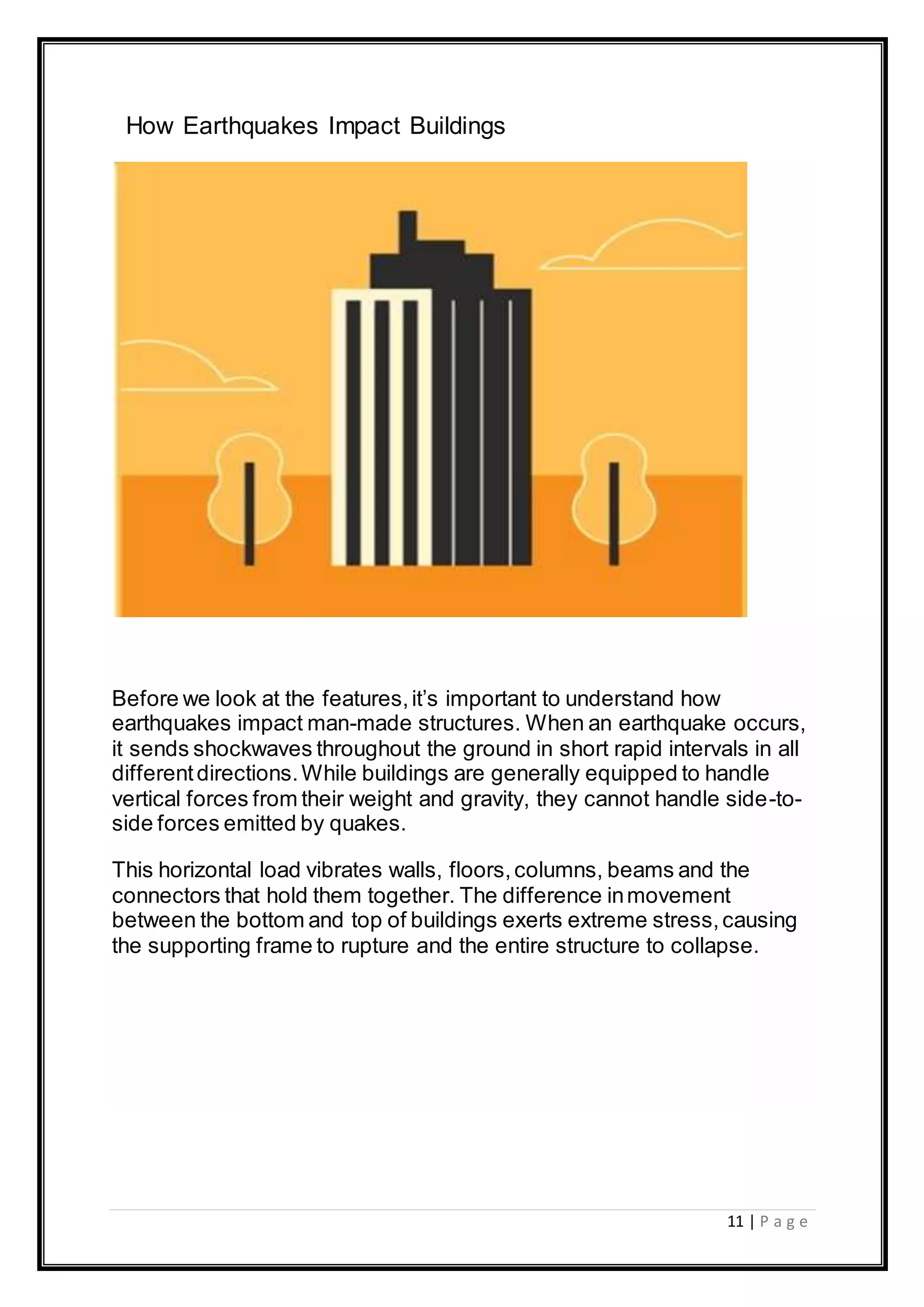 project report on earth quake resisting building | DOCX