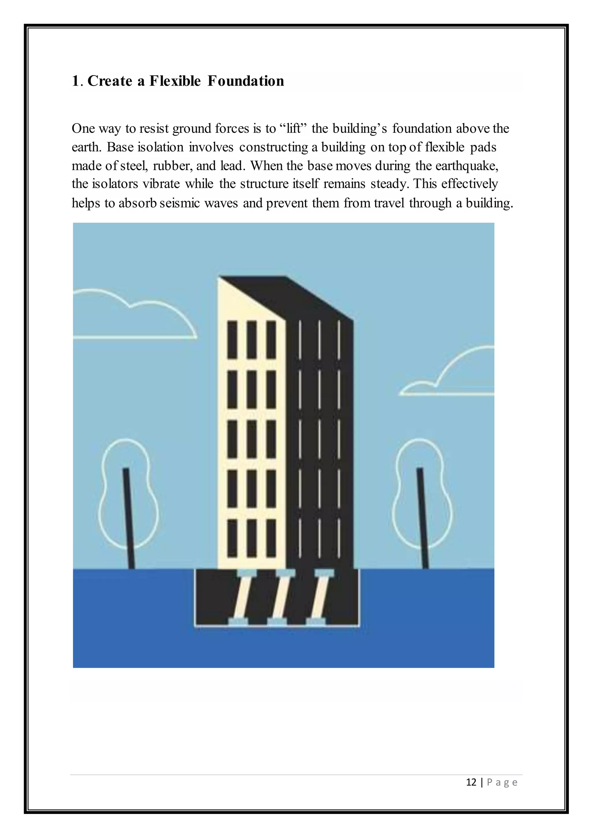 project report on earth quake resisting building | DOCX