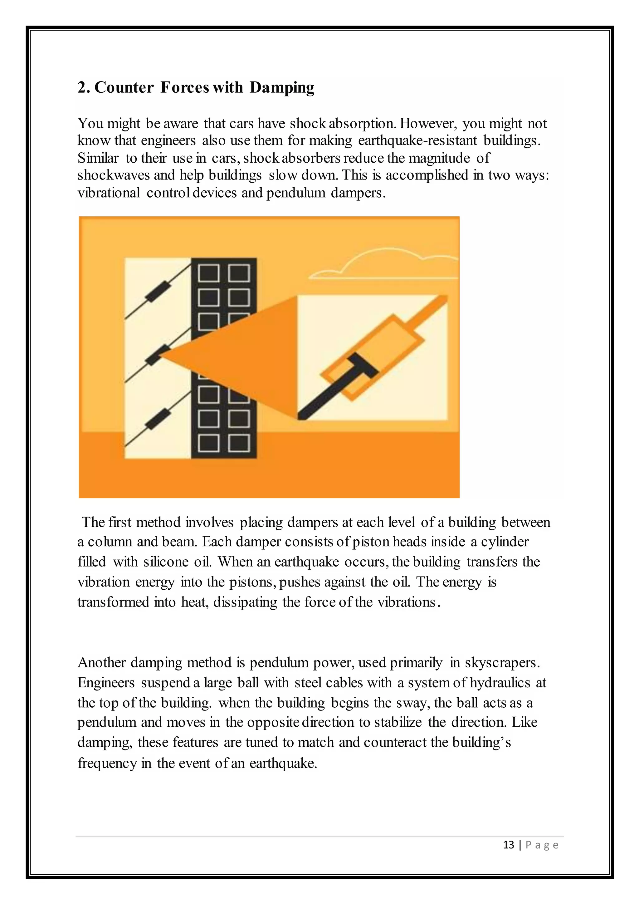 project report on earth quake resisting building | DOCX