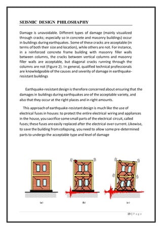 project report on earth quake resisting building | DOCX