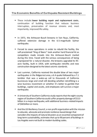 project report on earth quake resisting building | DOCX