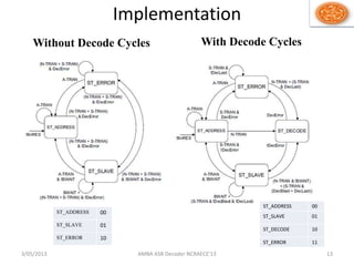 Design and Implementation of AMBA ASB APB Bridge | PPTX