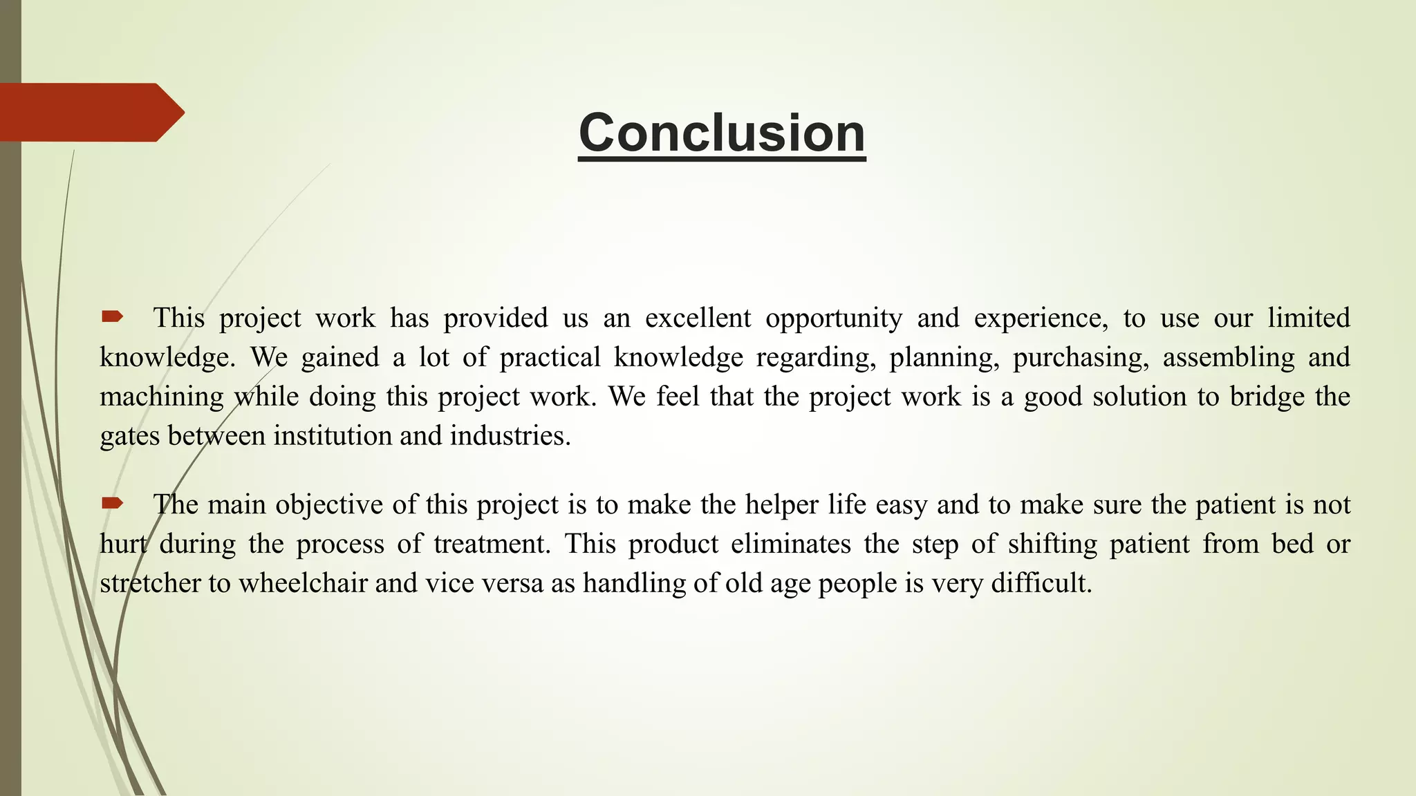 Ergonomics Based Wheelchair Convertible Stretcher Design | PPTX