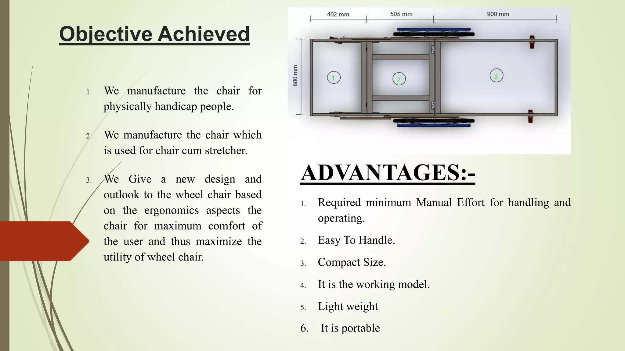 Ergonomics Based Wheelchair Convertible Stretcher Design | PPTX