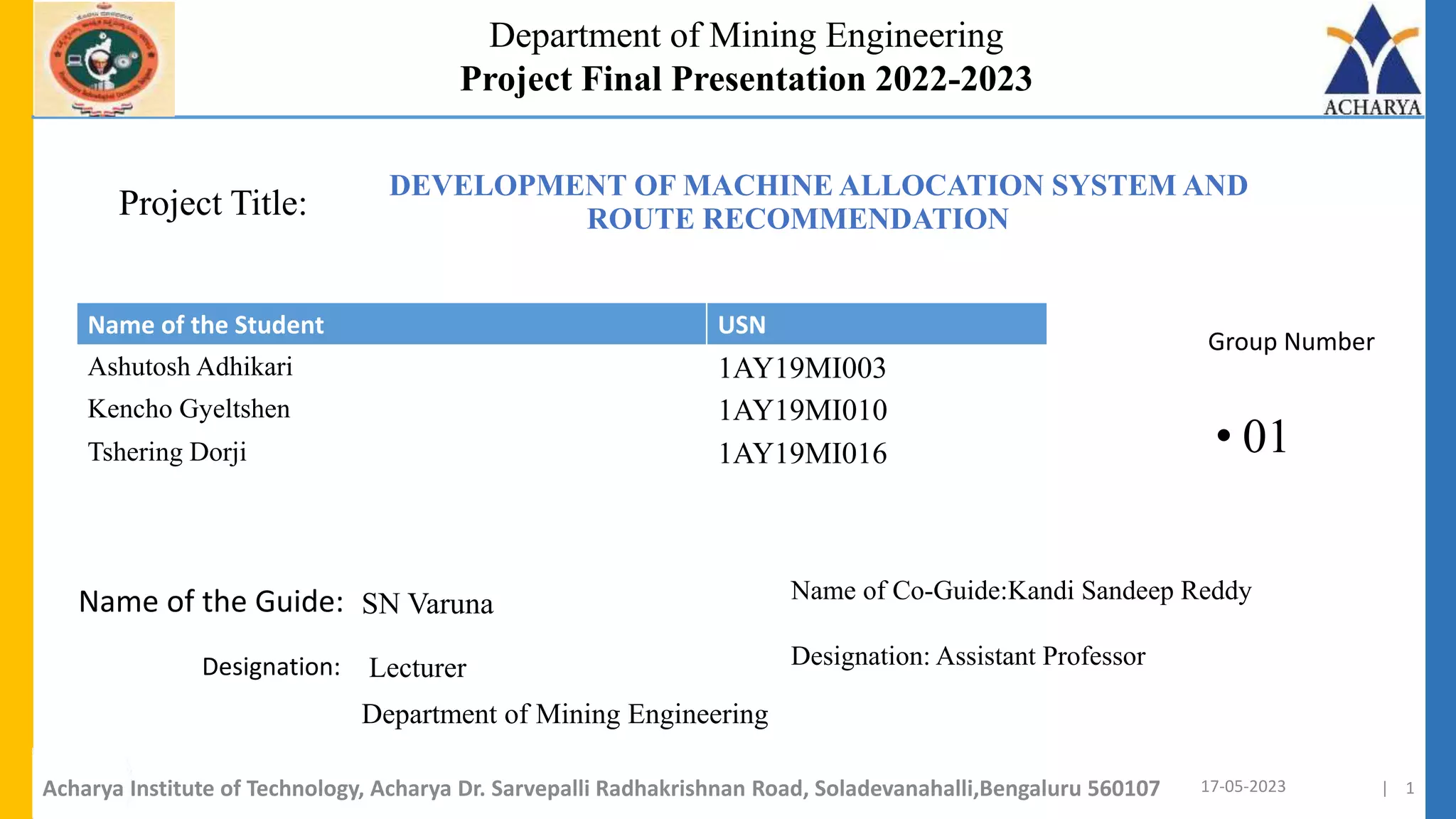 Development of machine allocation & Route Recommendation).pptx