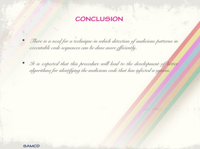 Security Application for Malicious Code Detection using Data Mining | PPT