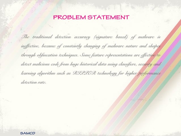 Security Application For Malicious Code Detection Using Data Mining Ppt