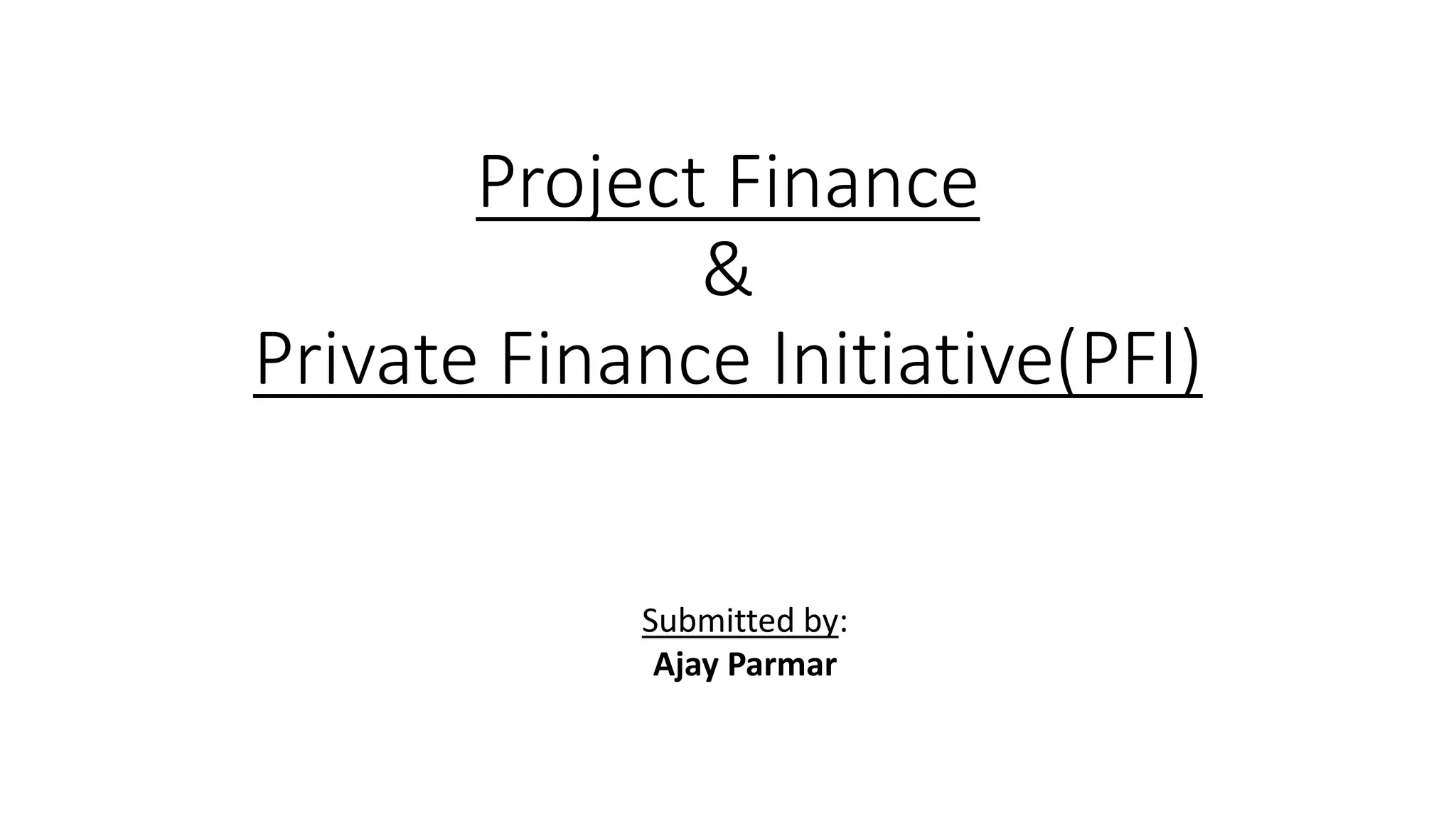 Project finance | PPTX