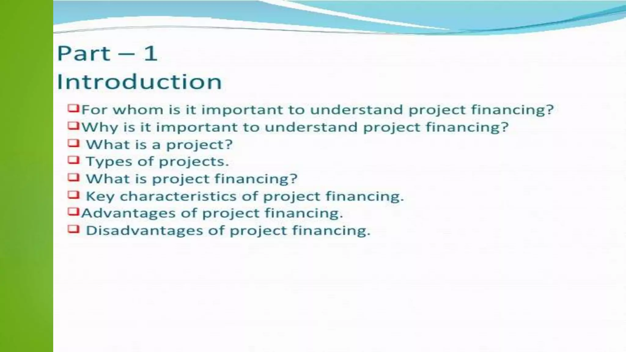 PROJECT FINANCE | PPT