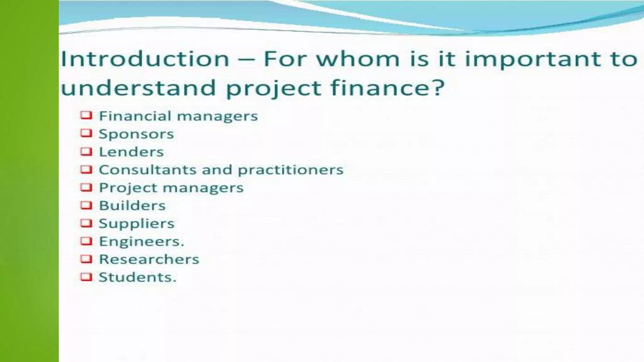 PROJECT FINANCE | PPT