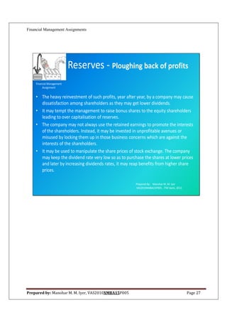 Project Finance management assignment | PDF