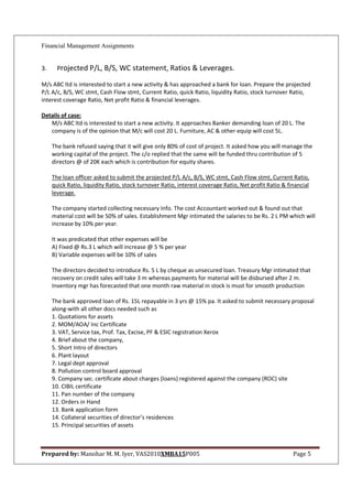 Project Finance management assignment | PDF