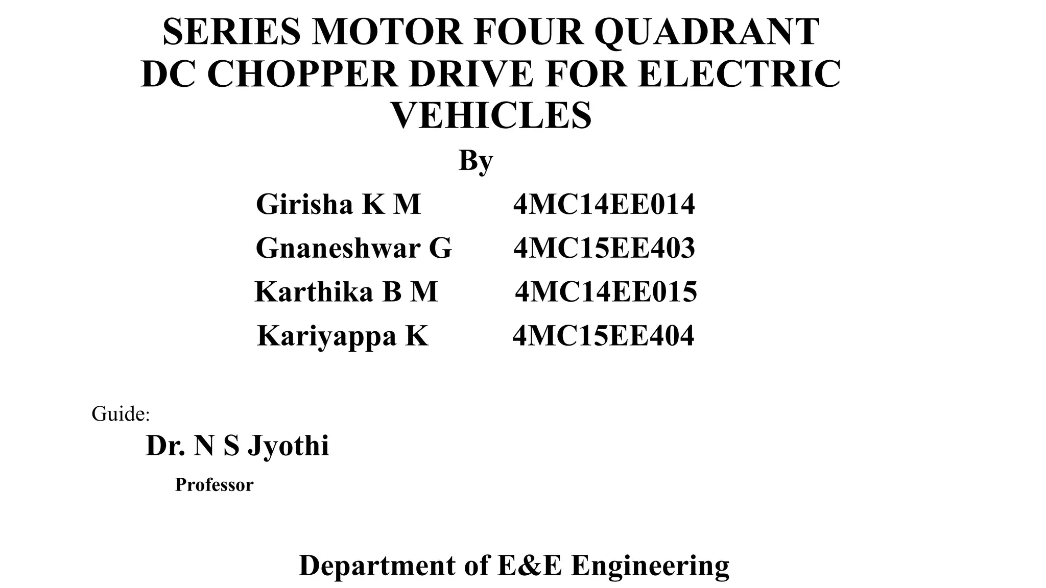 project first motor four quadrannt dcphase.pptx | Physics | Science