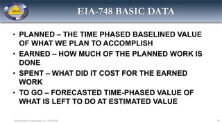 Project Forecasting from the Perspective of an EVMA and EIA-748 | PPTX