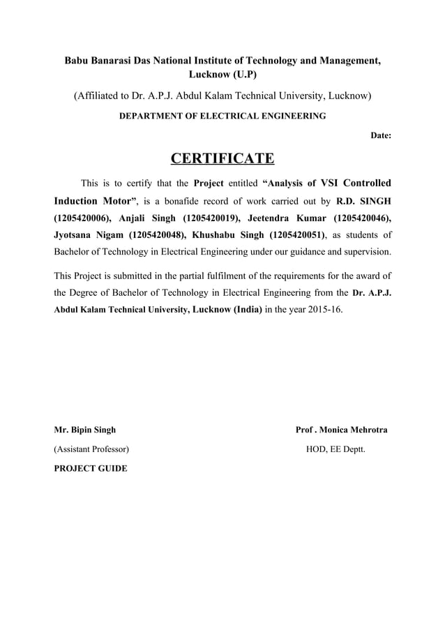 Project format | DOC