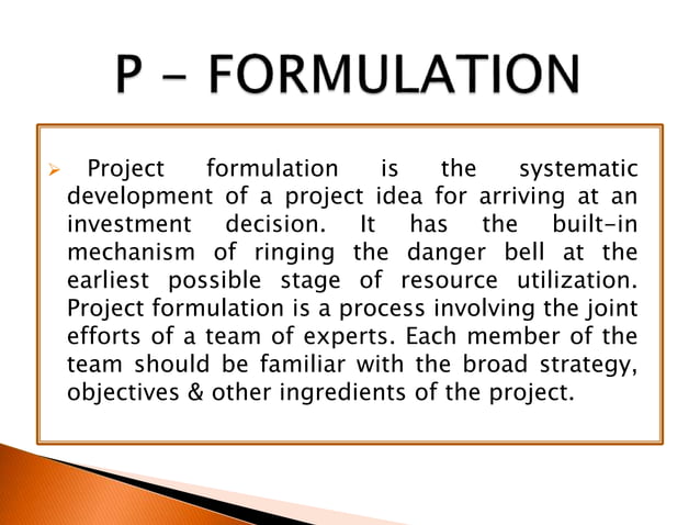 Project formulation | PPTX