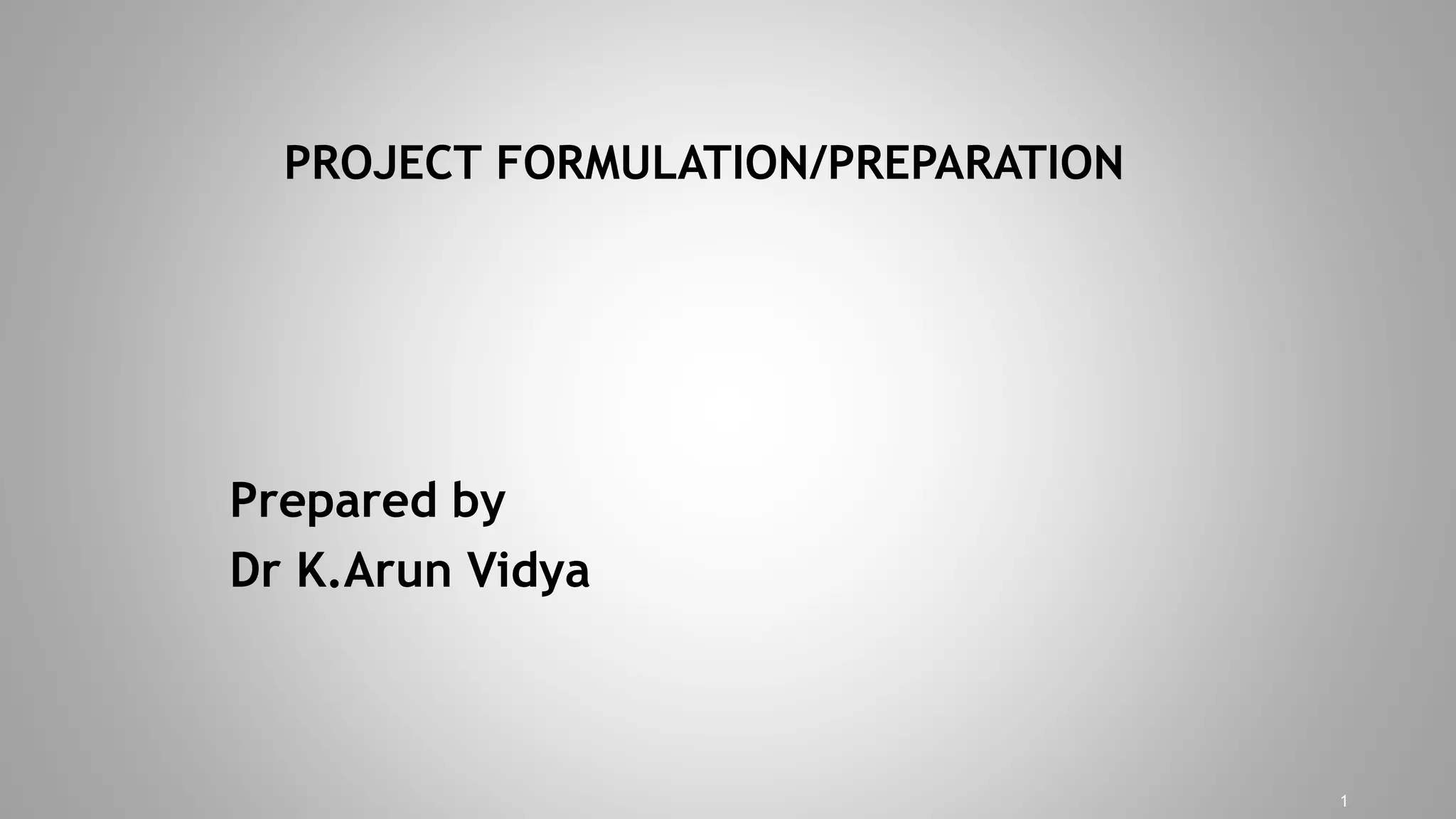 Project Management - Project formulation | PPT