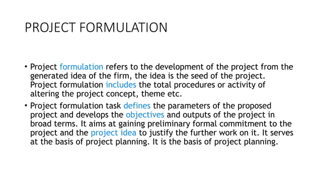 Project formulation - financing Arrangements.pptx