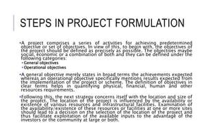 Project formulation and appraisal | PPTX