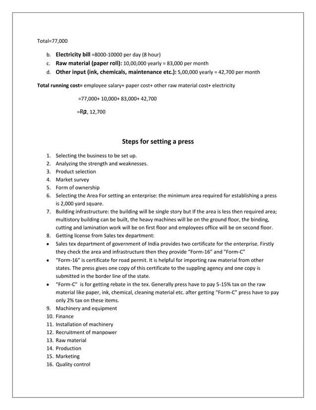 Project formulation by shalini | PDF