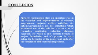 Project formulation for social welfare in social welfare administration ...