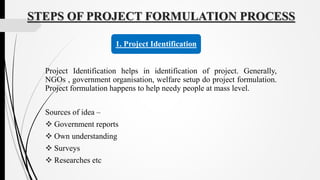 Project formulation for social welfare in social welfare administration | PPTX