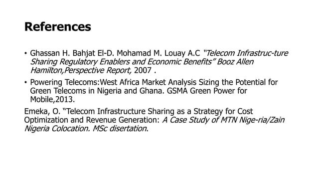 Telecom Infrastructure Sharing | PPTX | Telecommunications Industry ...