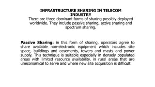 Telecom Infrastructure Sharing | PPTX