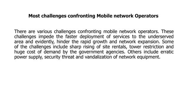 Telecom Infrastructure Sharing | PPTX | Telecommunications Industry ...