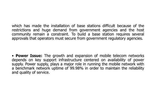 Telecom Infrastructure Sharing | PPTX | Telecommunications Industry ...