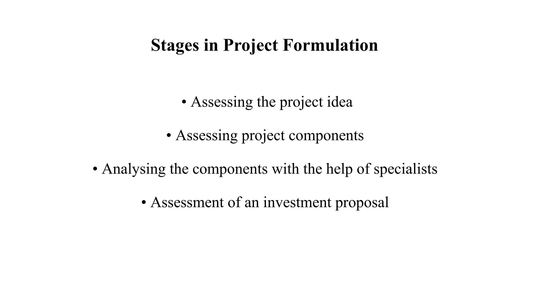 project formulation, stages, bottlenecks and feasibility report .pptx