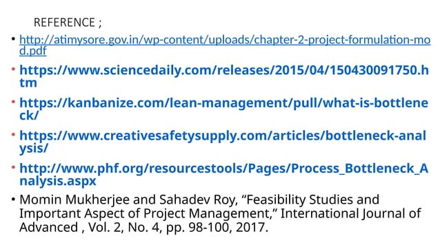 project formulation, stages, bottlenecks and feasibility report .pptx