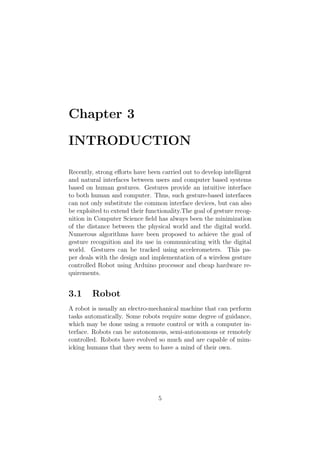 ACCELEROMETER BASED HAND GESTURE CONTROLLED ROBOT USING ARDUINO | PDF