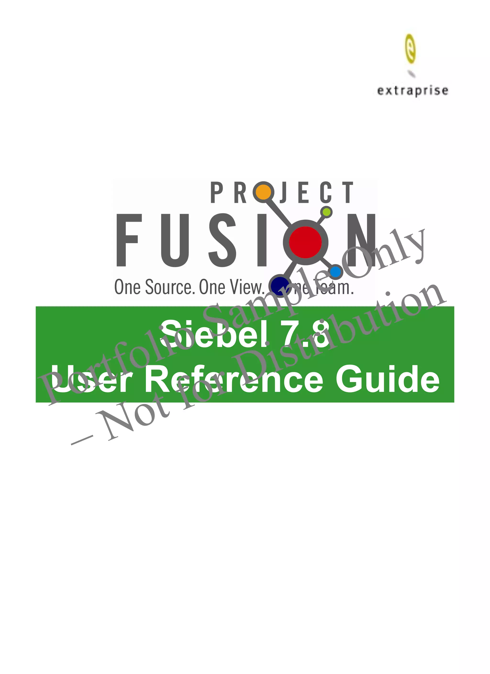 Project Fusion Reference Guide V2 | PPT