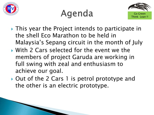 Project garuda | PPTX | Auto Technology | Automotive