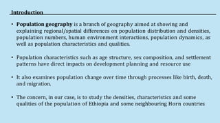 Freshman Geography Chapter 7-Population of Ethiiopia | PDF