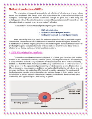 Project genetical modified organisms. By subhrajyoti sahoo | PDF