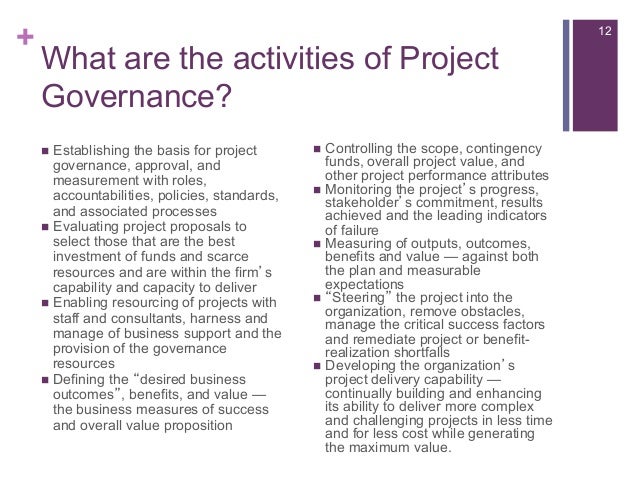 Project governance