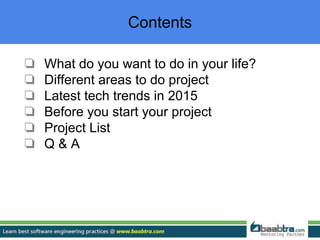 Project guidance for MSc Computer Science students | PDF