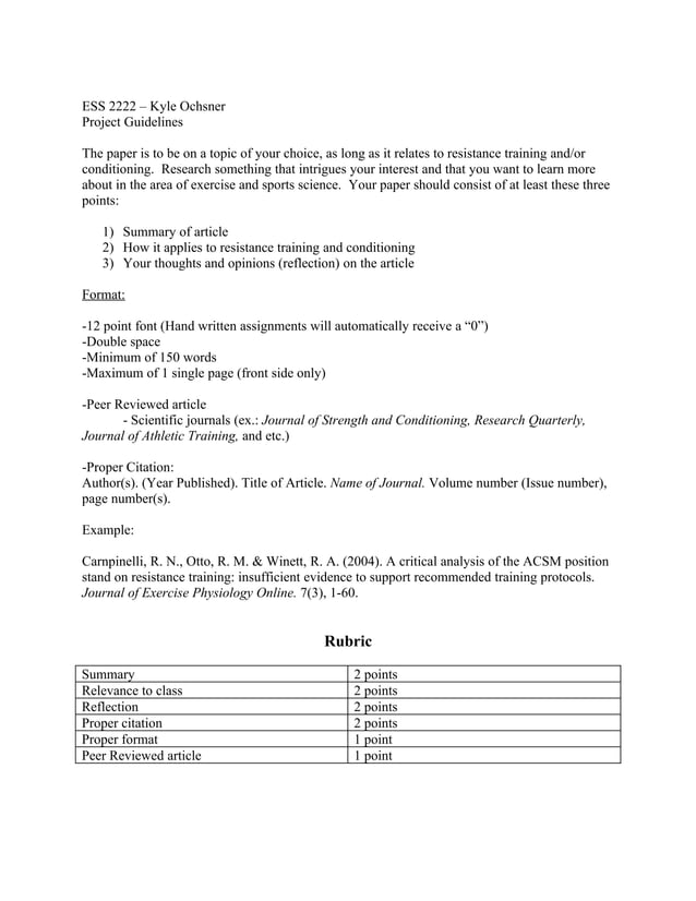 Project Guidelines | PDF