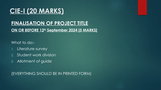 PROJECT GUIDELINES 2024-25 presentation format | PPTX