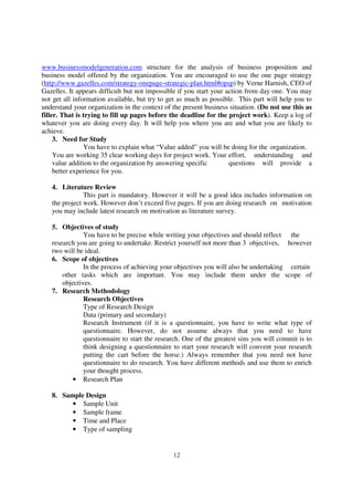 Projectguidelinesformba of MBA | PDF