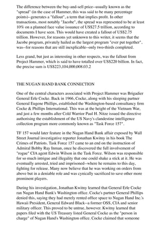 Project Hammer Covert Financial & The Parallel Economy | PDF