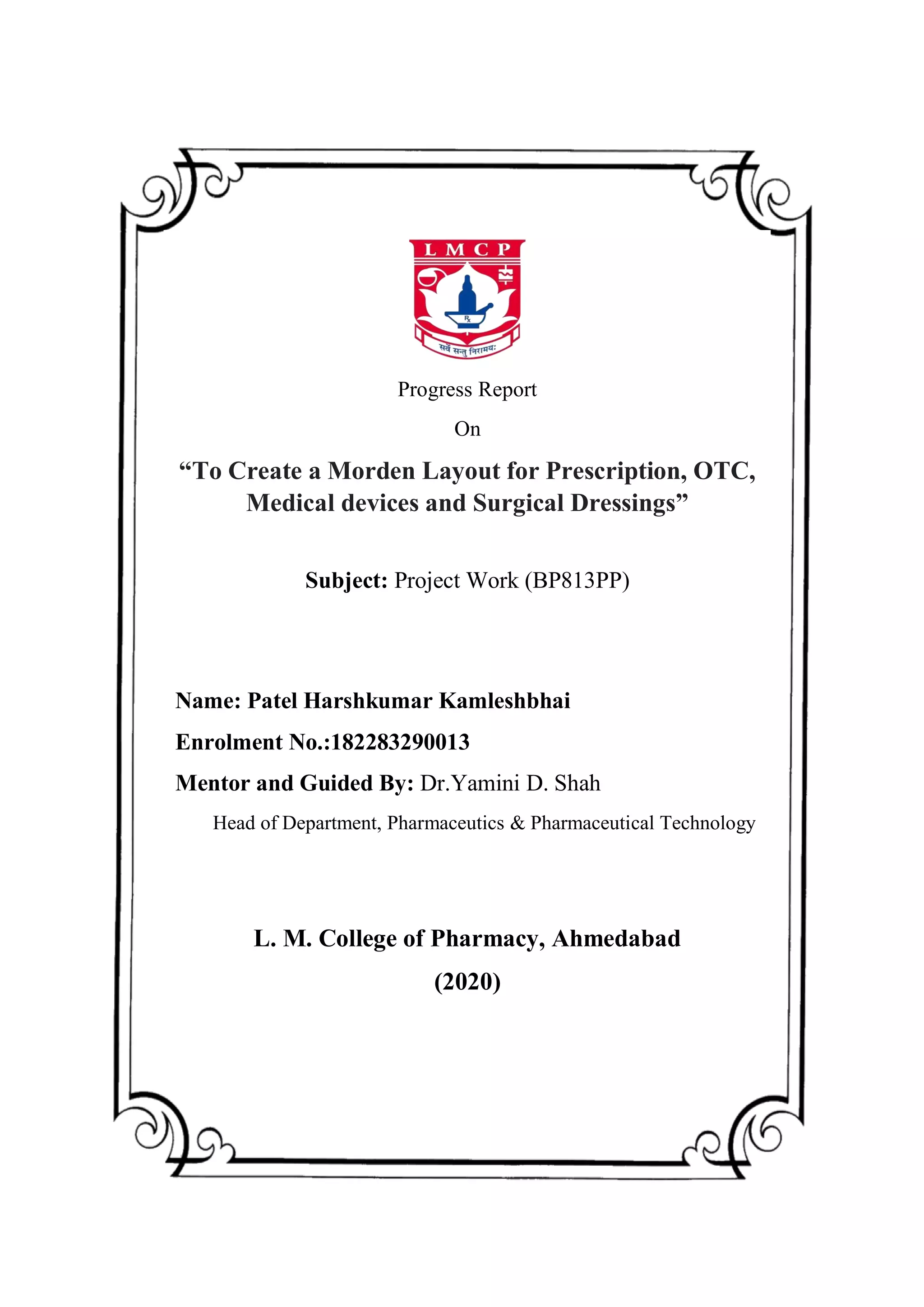 To create a Modern Layout for Prescription, OTC, Medical devices and ...