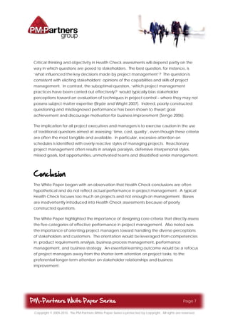 Project Health Check | PDF