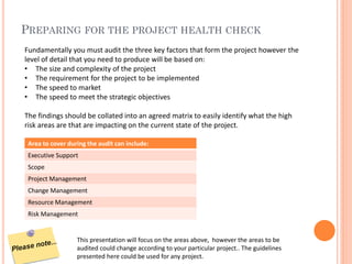 Project health check updated and improved | PDF