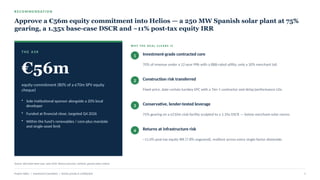 Investment Committee Review: Project Helios 250 MW Solar PV Plant in ...